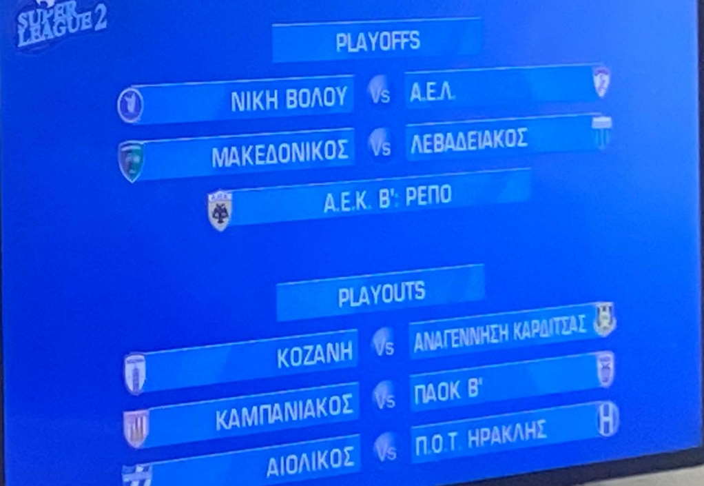 Super League 2-Α' όμιλος: Το αναλυτικό πρόγραμμα των play offs ...